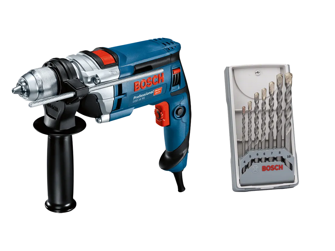 GSB 16 RE Darbeli Matkap + CYL-3 Delme Ucu Seti | Bosch Professional