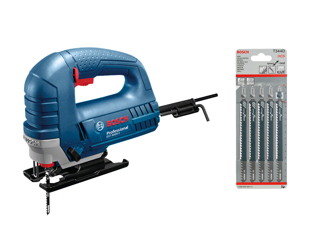 GST 8000 Dekupaj Testeresi + T 344 Testeresi Bıçağı Seti | Bosch ...