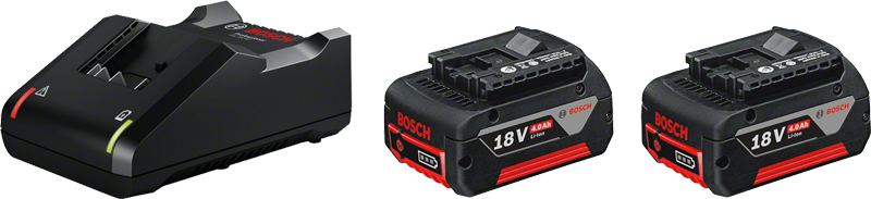 2 x GBA 18V 4.0Ah + GAL 18V-40 Startsæt | Bosch Professional