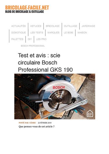GKS 190 Scie circulaire | Bosch Professional