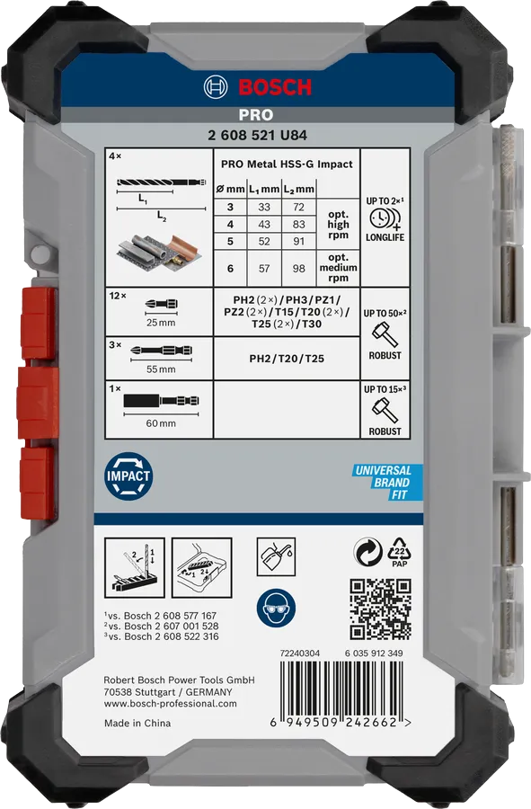 Sada vrtáků do kovu a bitů PRO Impact Metal Set - Bosch Professional