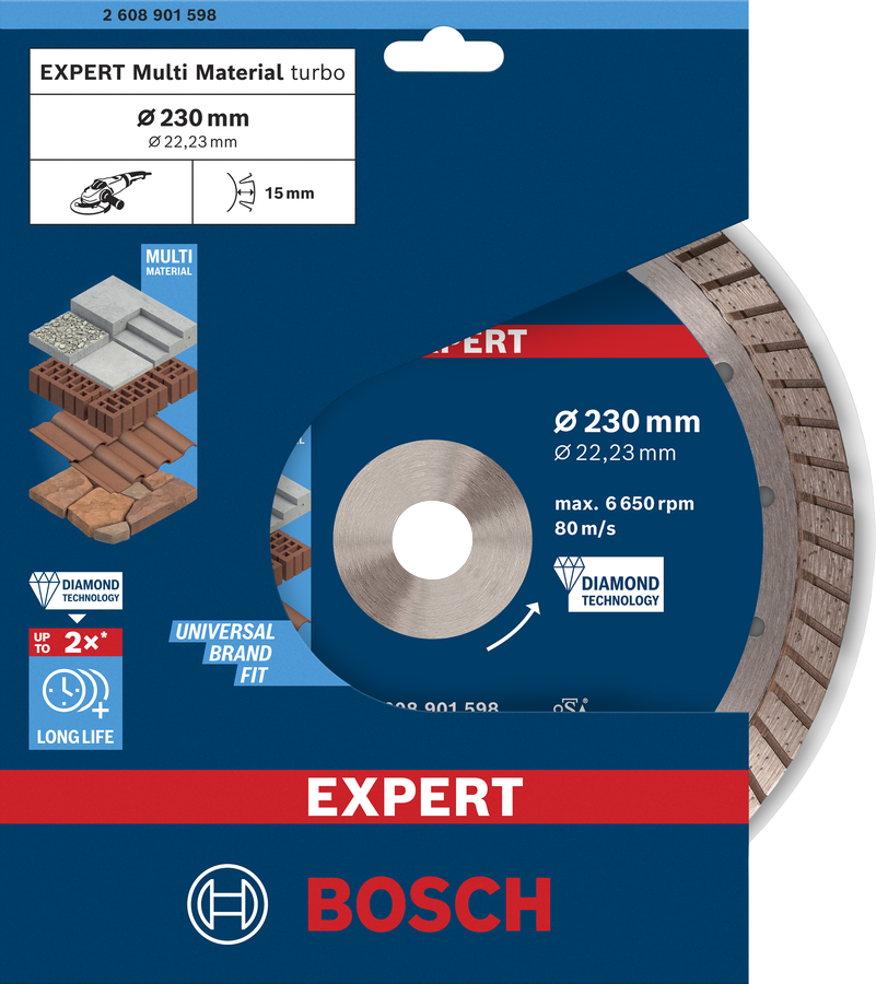 Disco de corte con diamante EXPERT Multi Material turbo - Bosch Professional