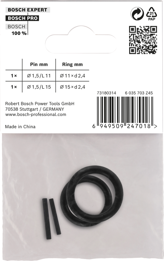 Retaining Ring and Pin Set for PRO Impact Socket - Bosch Professional