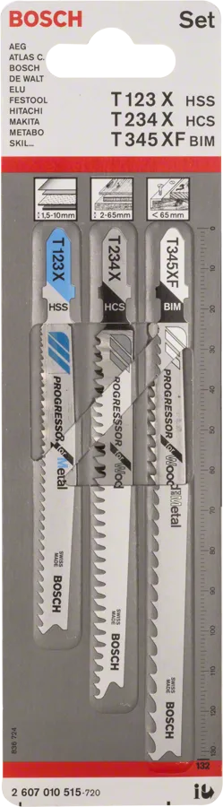 Progressor for Wood and Metal Jigsaw Blade Pack, 3-Pieces - Bosch ...