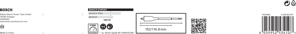 EXPERT Self Cut Speed Spade Drill Bit Set - Bosch Professional