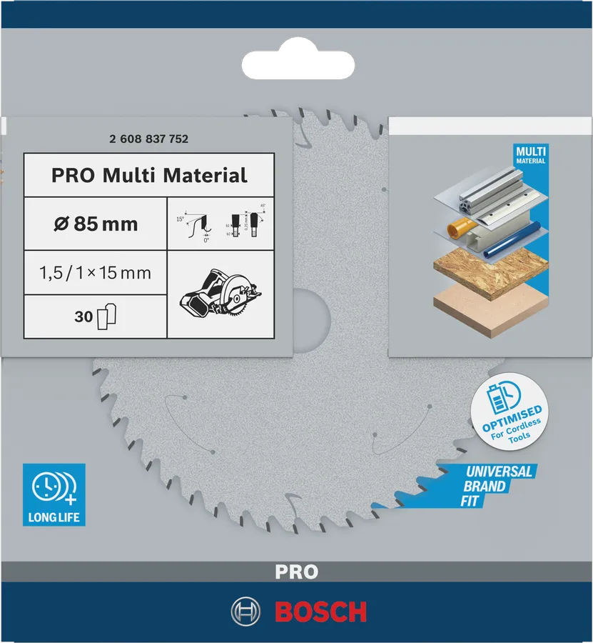 PRO Multi Material cordless Circular Saw Blade - Bosch Professional