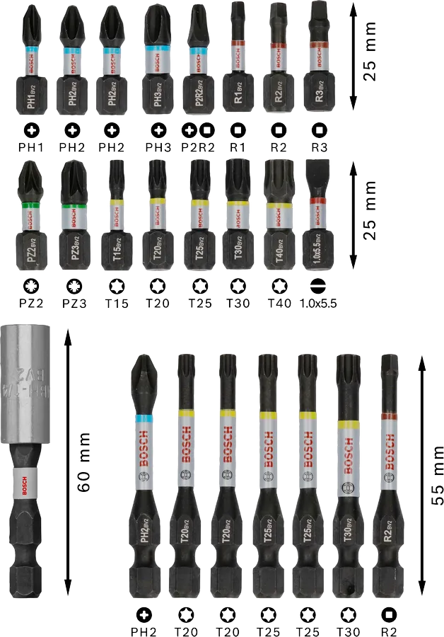 PRO Impact Screwdriver Bit Set - Bosch Professional