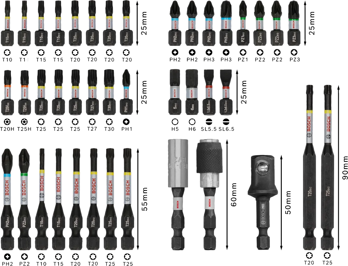 PRO Impact Screwdriver Bit Set - Bosch Professional