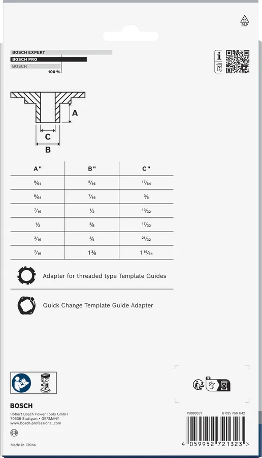 PRO Template Guide, Imperial - Bosch Professional