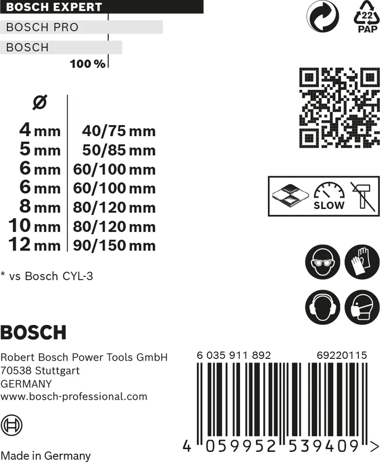 EXPERT CYL-9 Multi Construction Drill Bit Set - Bosch Professional