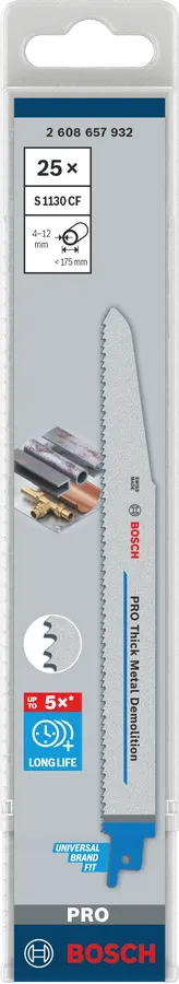 PRO Thick Metal Demolition S1130CF Blade - Bosch Professional