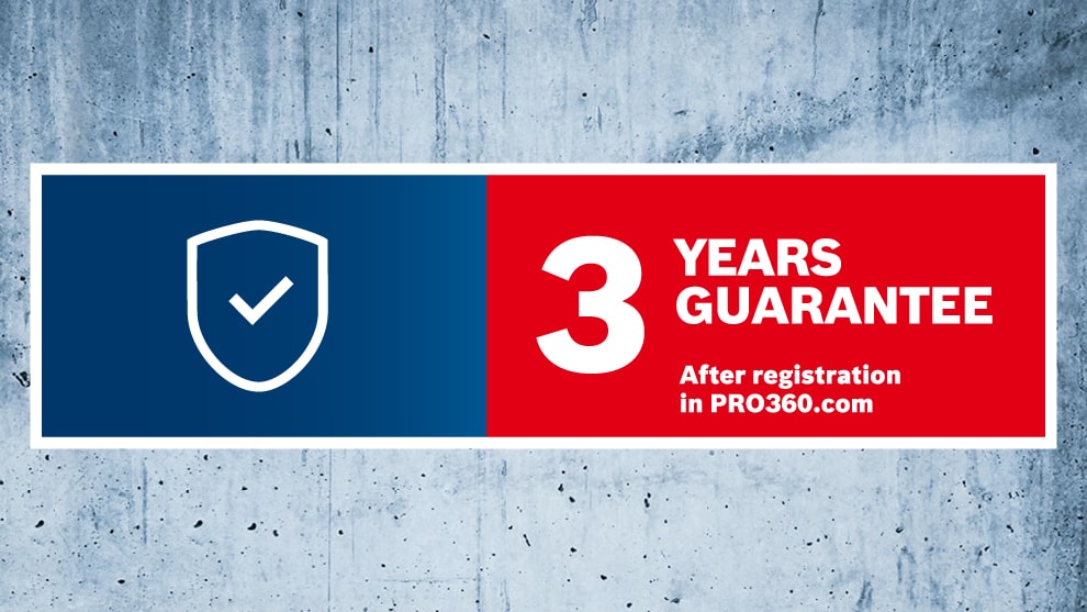 Three-year warranty registration | Bosch Professional