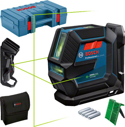 GLL 2-15 G Nivel láser de líneas | Bosch Professional