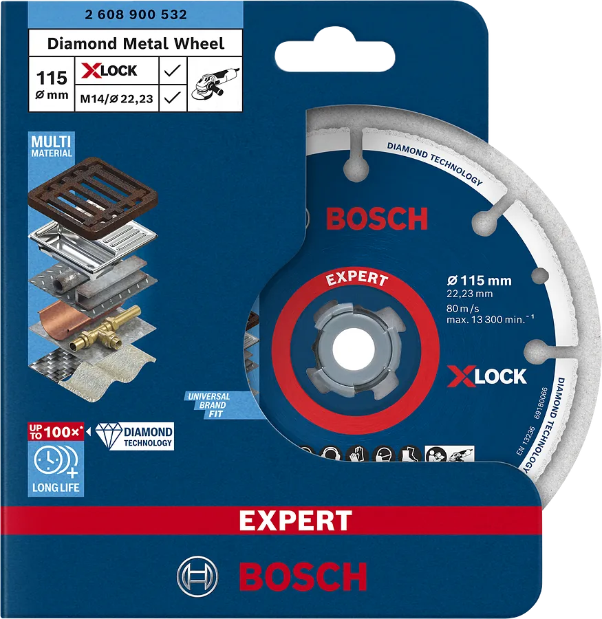 Disco de corte EXPERT Diamond Metal Wheel X-LOCK de 115 mm - Bosch Professional