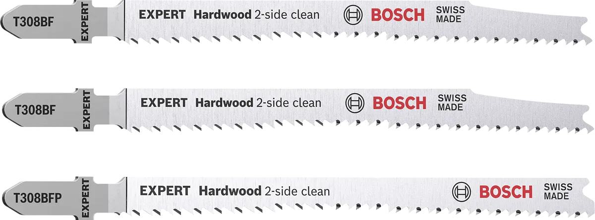 EXPERT Hardwood 2-side clean Jigsaw Blade Set - Bosch Professional