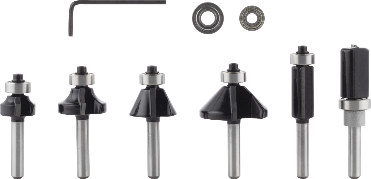 PRO Router Bit Trim and Edging Set, 6 pcs - Bosch Professional