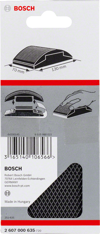 Hand Sanding Rubber Block - Bosch Professional