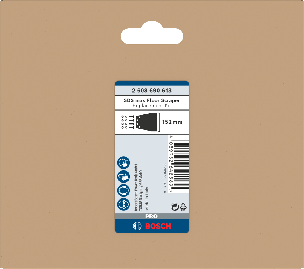 PRO SDS max Floor Scraper Replacement Set - Bosch Professional