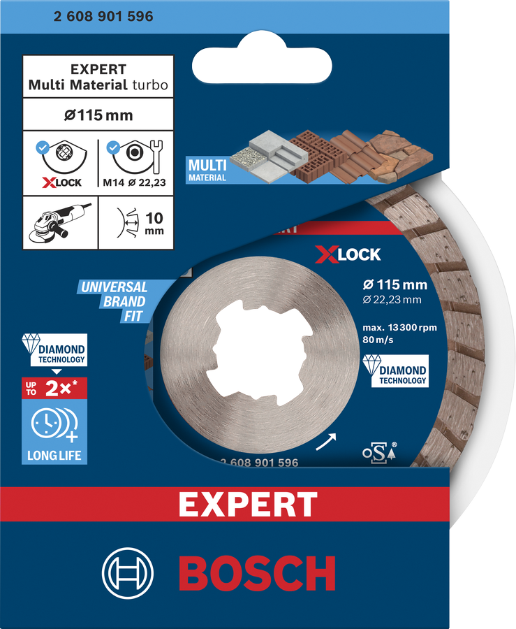 Disco abrasivo de corte com diamante EXPERT Multi Material turbo - Bosch Professional