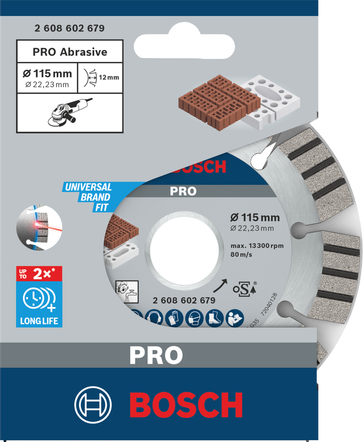Disco abrasivo de corte com diamante PRO Abrasive - Bosch Professional