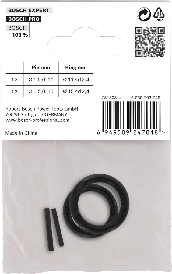 Retaining Ring and Pin Set for PRO Impact Sockets - Bosch Professional
