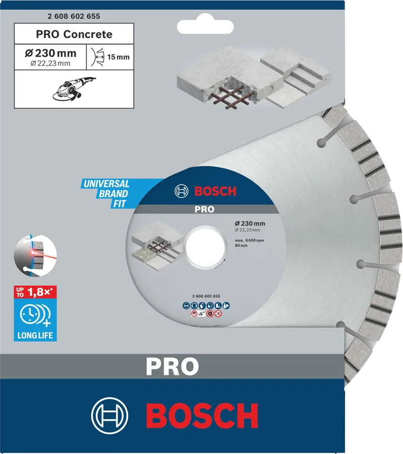 Disque à tronçonner diamanté PRO Concrete - Bosch Professional