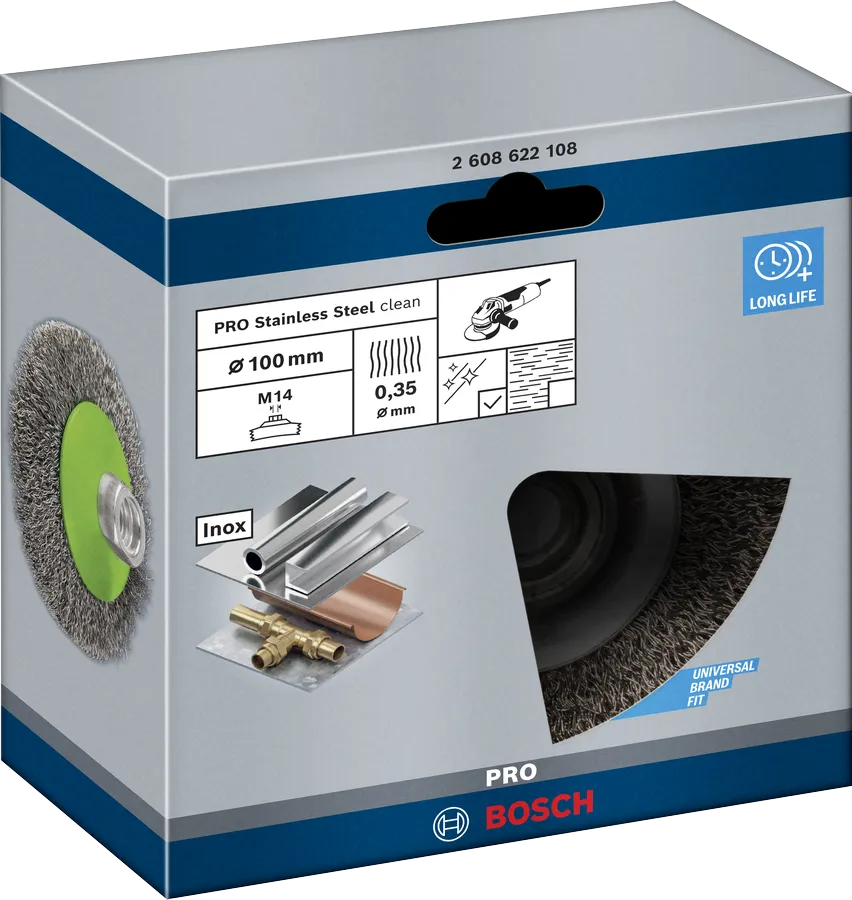 PRO Stainless Steel clean Eğik Fırça - Bosch Professional